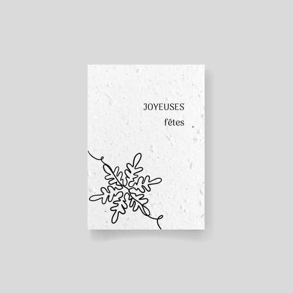 Carte à planter - Flocon - Carte de vœux - Parsemains
